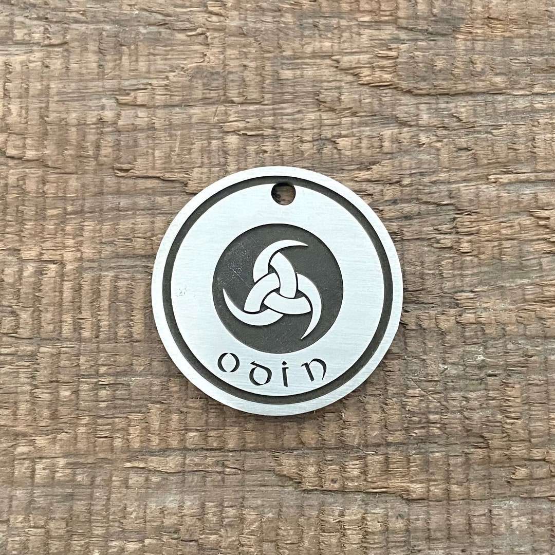 Odin Dog Tag, Viking Pet ID Tag, Personalized Dog Tag, Microchip Pet ...