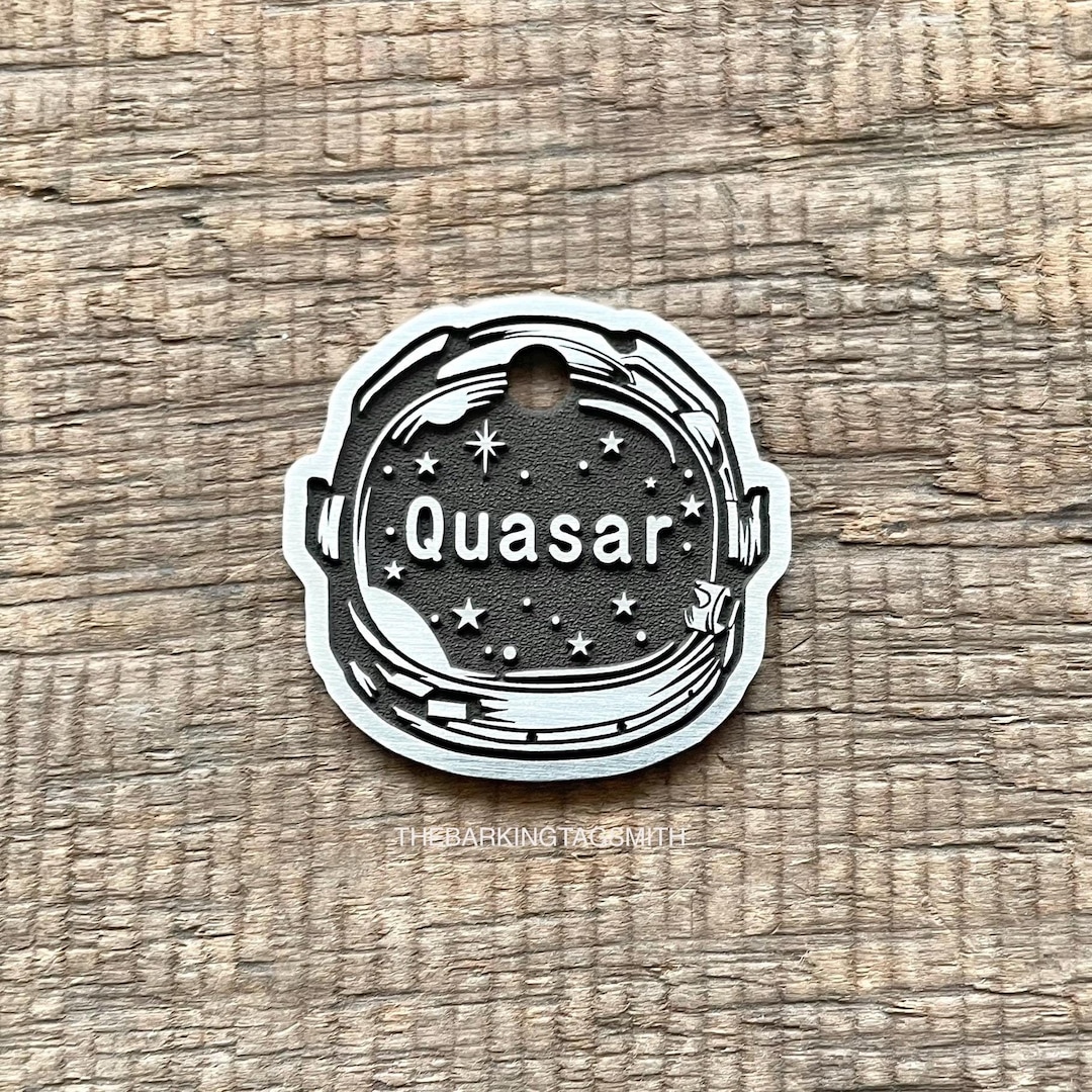 Astronaut Helmet Pet Tag, Luna Dog Tag, Space Pet ID Tag, Personalized ...