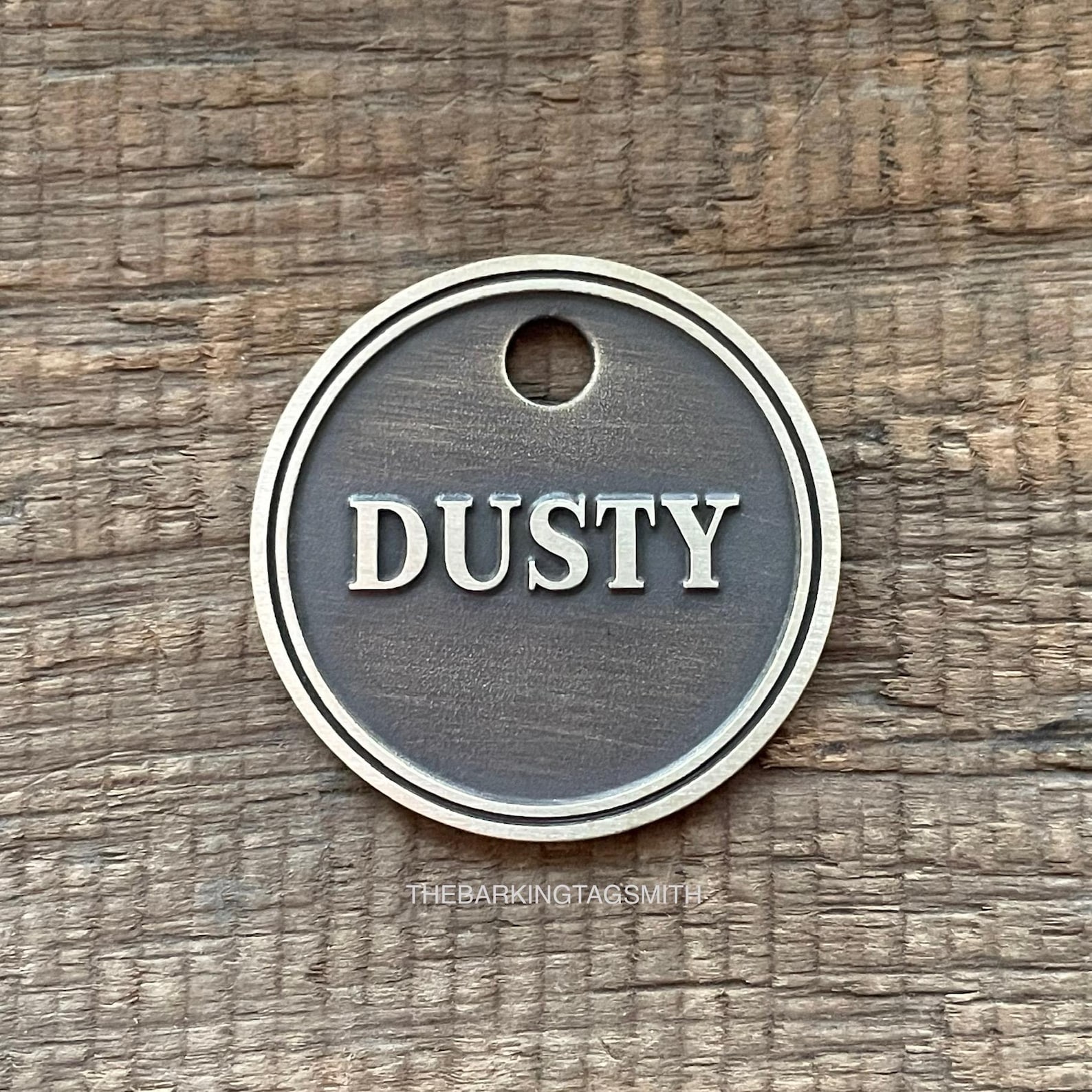 Rustic Dog Tag, Antique Pet ID Tag, Aged Vintage Style, Minimalist Cat ...