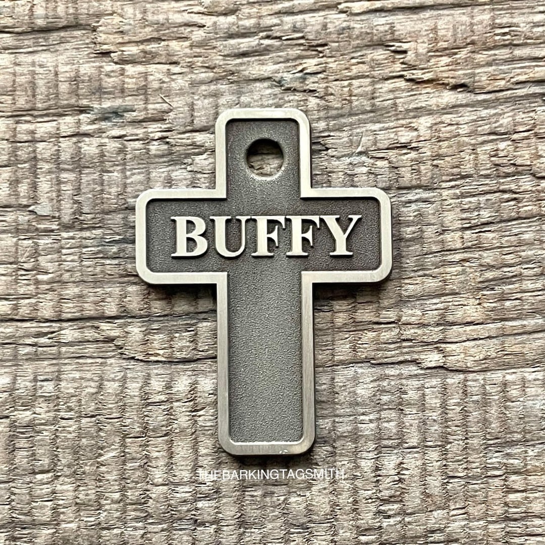 Cross Shape Dog Tag, Crucifix Pet ID Tag - Etsy