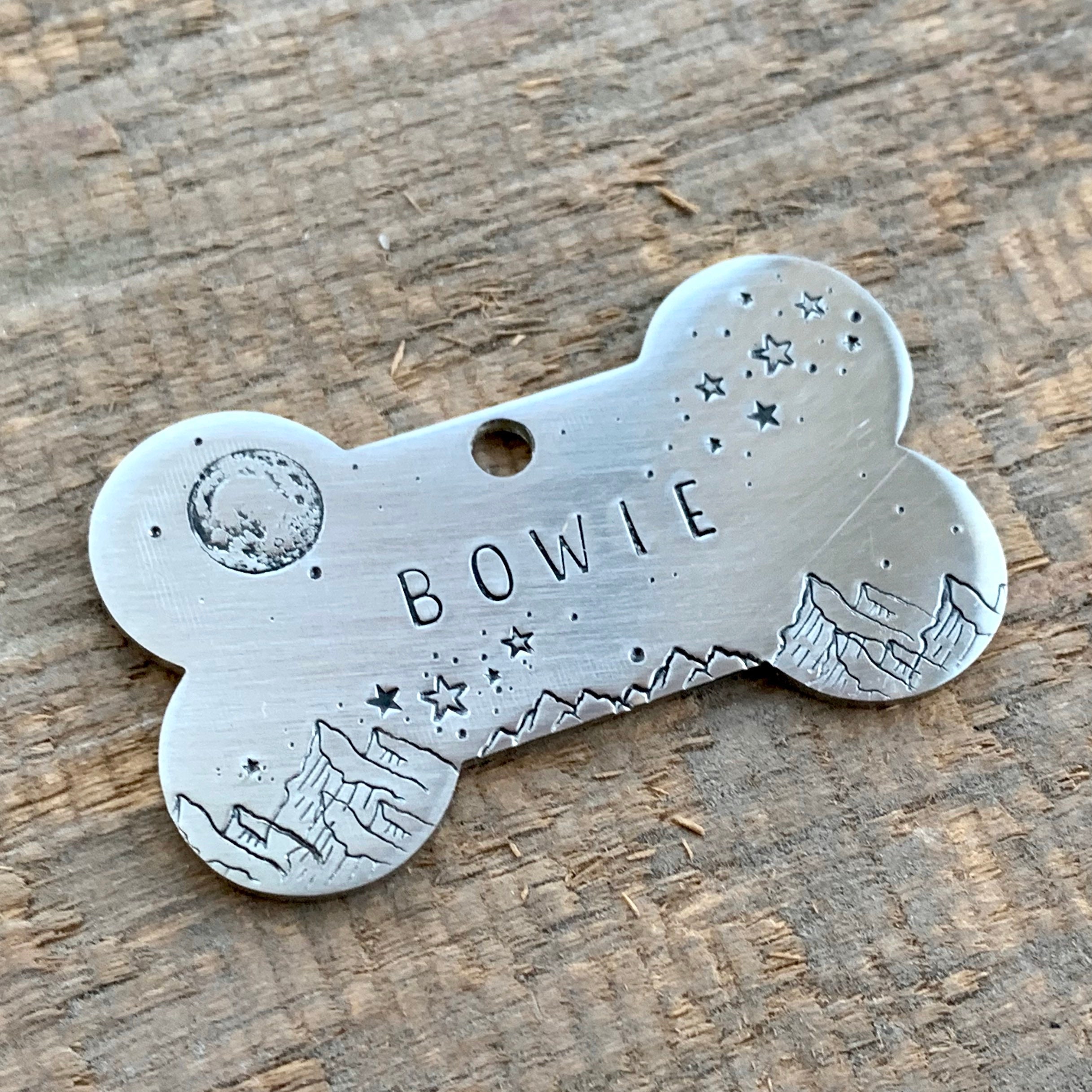Thick Brass Bone ID Tag Bone Dog Tag Personalised Pet Tag | Etsy
