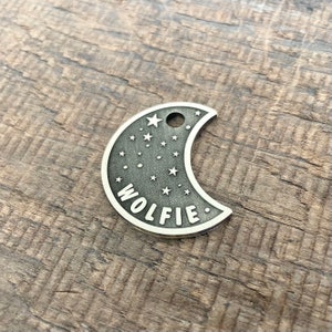 Moon Pet ID Tag, Luna Dog Tag, Personalized Dog Tag, Custom Dog Tags ...