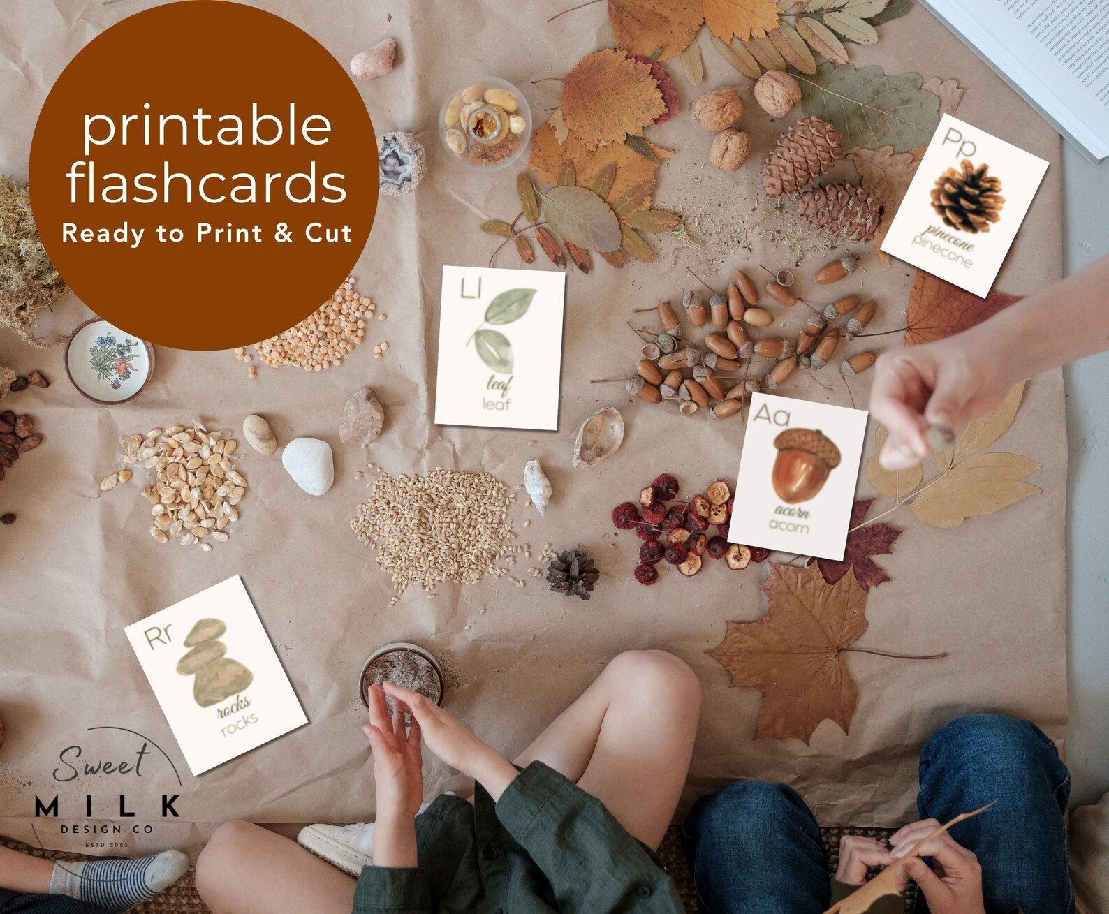 Printable Nature Alphabet Cards, Preschool Printables, Homeschool ...