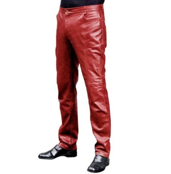 Dark Red Pants For Men