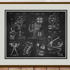 Old Film Camera Patent Prints, Downloadable Blueprint Wall Art, Movie ...