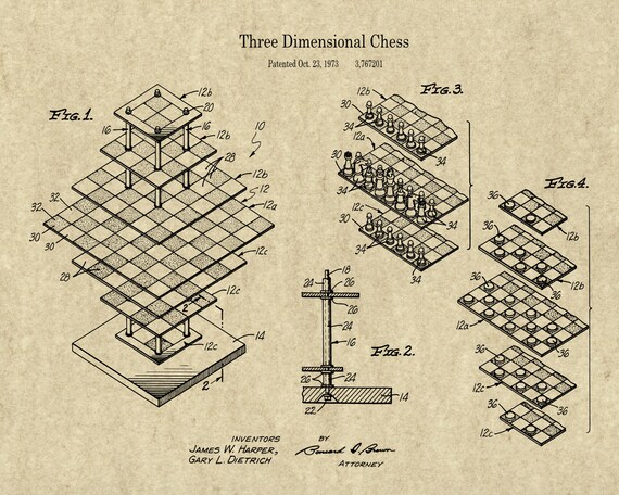 3d Chess Board Drawing