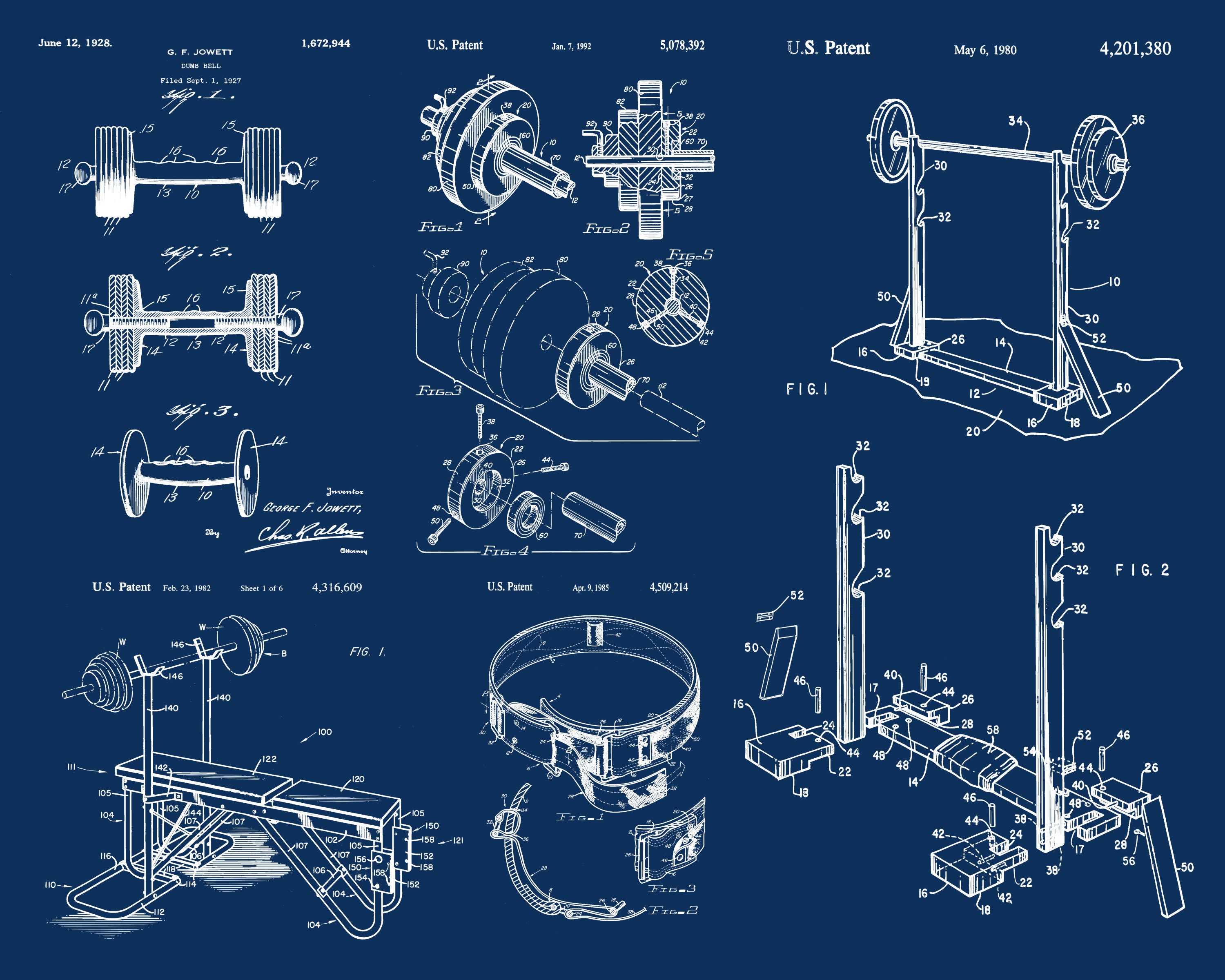 Dumbbell Weightlifting Patent Prints Blueprint Gym Poster - Etsy UK