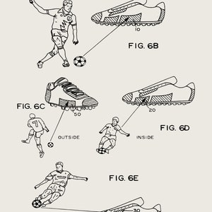 Soccer Poster, Set of 3 Patent Prints, Soccer Wall Art, Soccer Decor ...