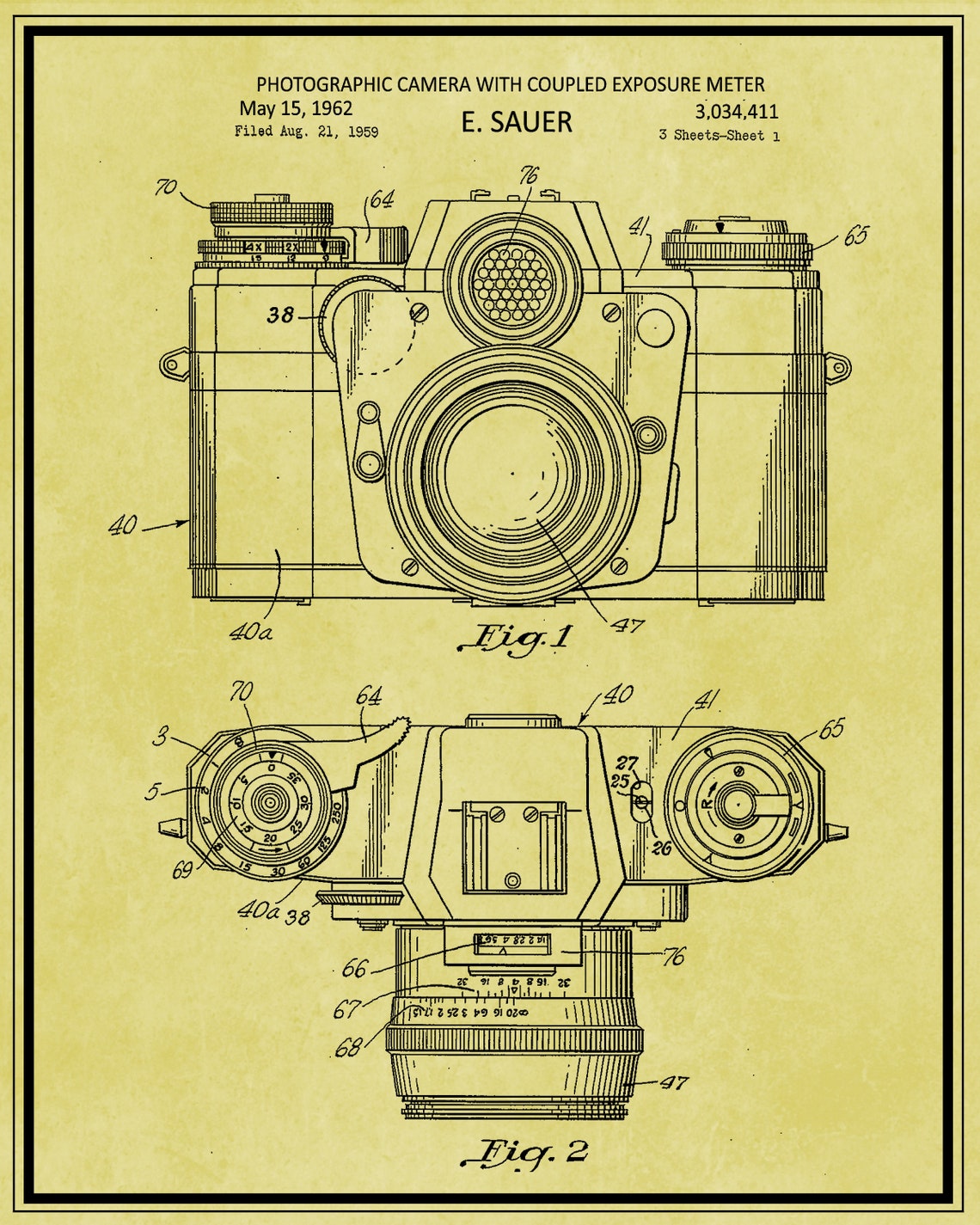 Vintage Camera Patent Print: Retro Photography Blueprint (downloadable ...