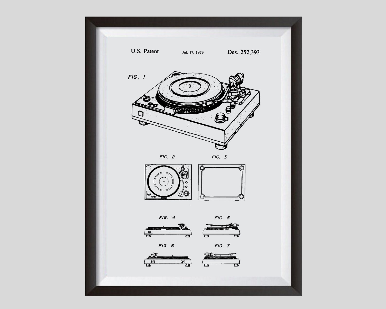 Vinyl Record Player Patent Blueprint Art HI-FI Poster - Etsy
