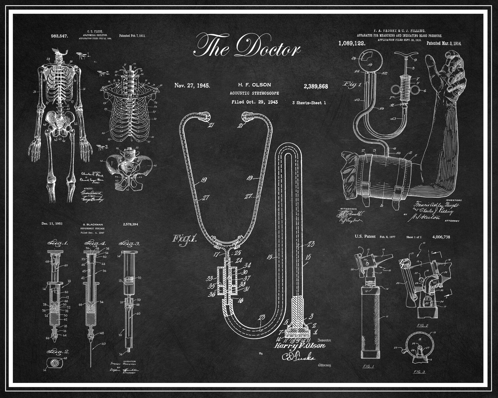 Doctor Office Decor Med Student Gift Blueprint Poster for - Etsy