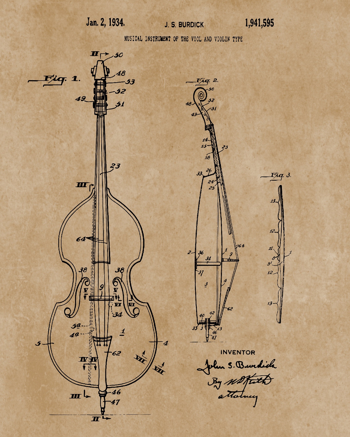 Stringed Instruments Downloadable Prints Set of 3 Music Wall | Etsy