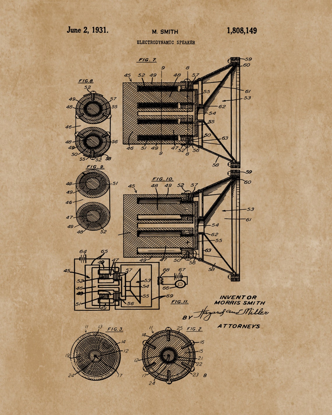 Set of 3 Music Recording Patent Prints Microphone - Etsy