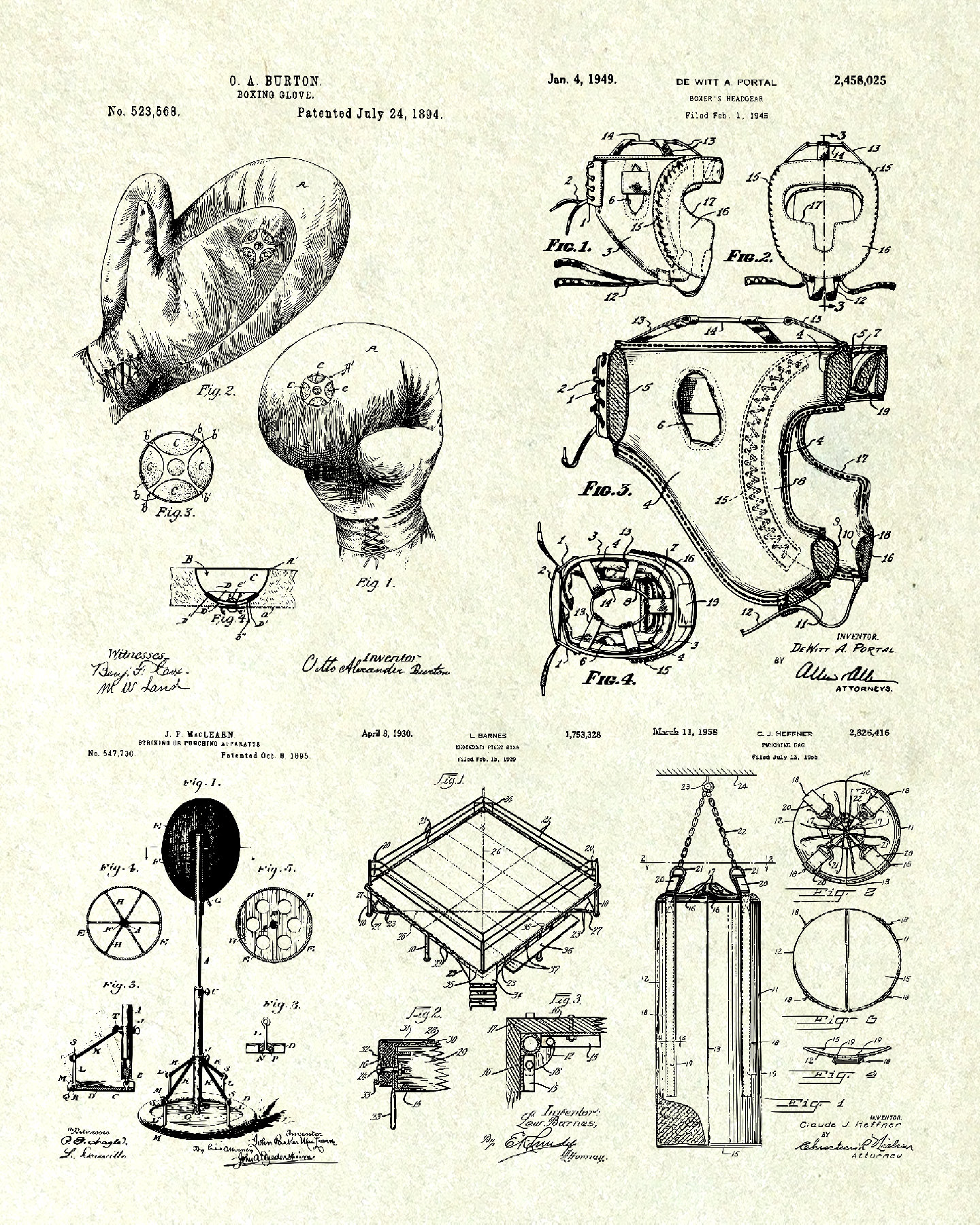 Boxing Blueprint Wall Art Patent Prints Boxing Glove - Etsy Australia