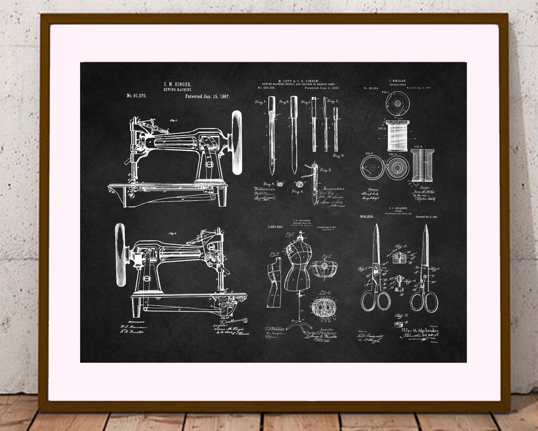 Sewing Room Decor Patent Print Poster Group of Patents | Etsy Canada