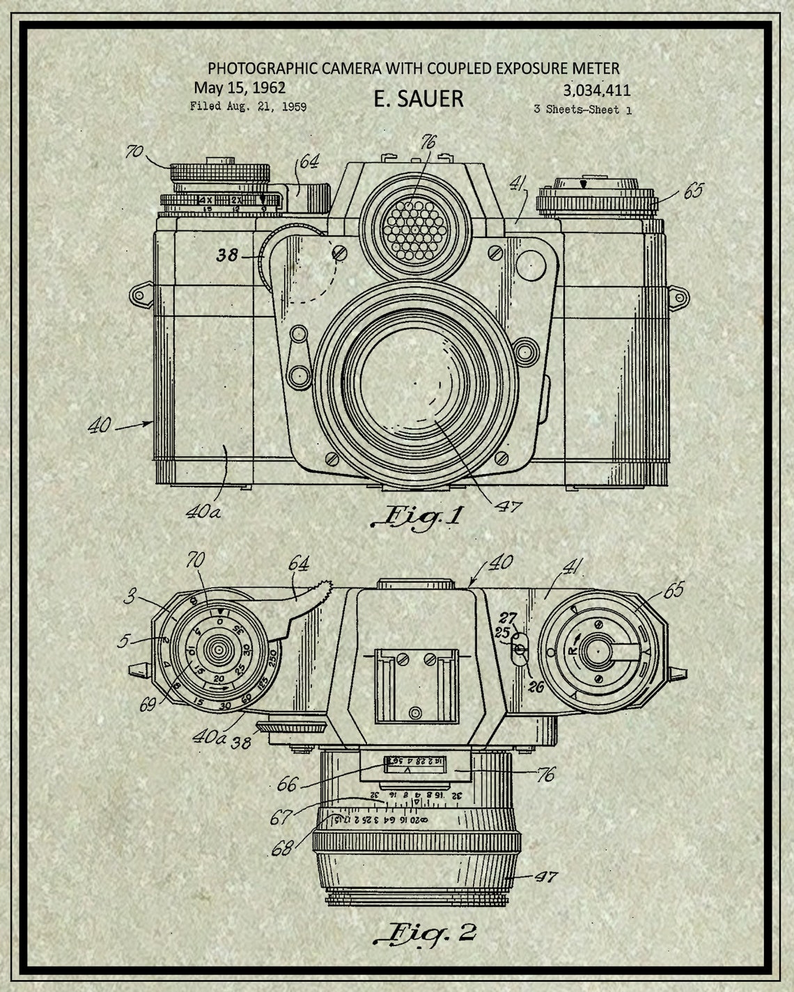 Vintage Camera Patent Print: Retro Photography Blueprint (downloadable ...