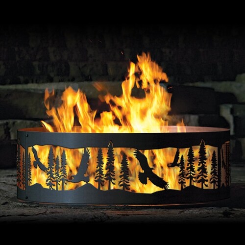 American Flag Fire Pit Ring 16 Tall Heavy Duty - Etsy