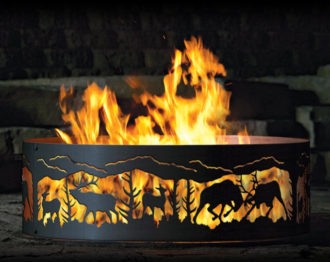 Fighting Elk Fire Pit Ring, Heavy Duty, Gift for the Wildlife Lover - Etsy