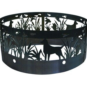 Labrador & Ducks Fire Pit Ring, 16" Tall, Heavy Duty, Great Gift for ...