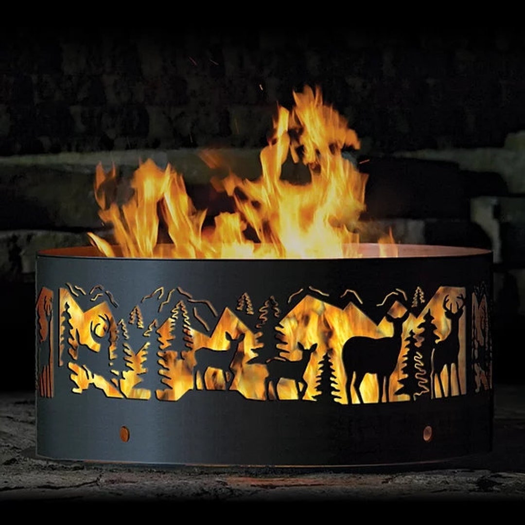 Whitetail Fire Ring Extra Tall, 16" Tall, Heavy Duty, Gift for Nature ...