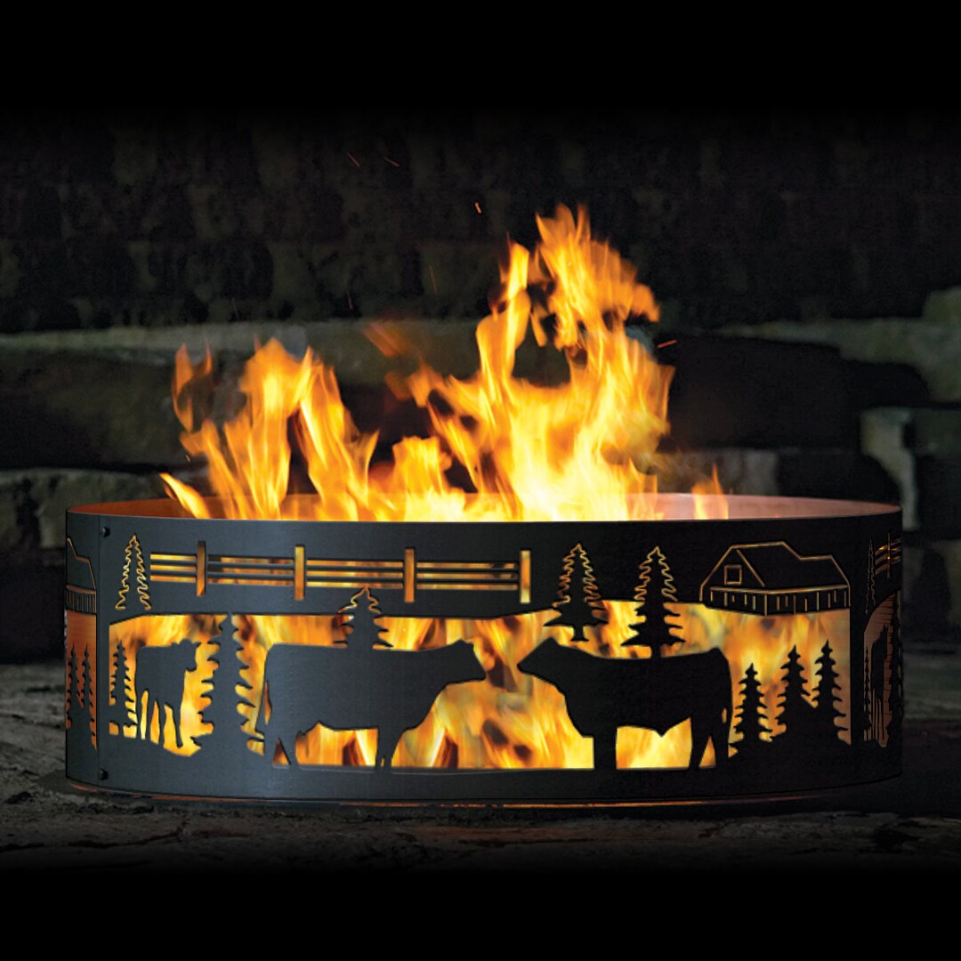 Farmer Fire Pit Ring, 12" Tall, Heavy Duty, Gift for the Farmer - Etsy