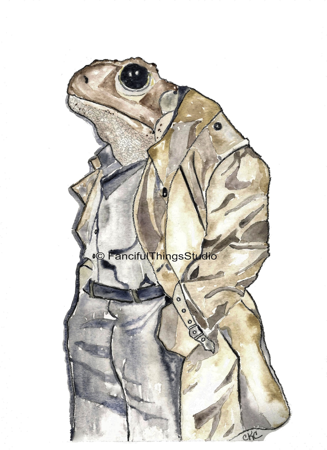 Toad in a Trench Coat - Etsy