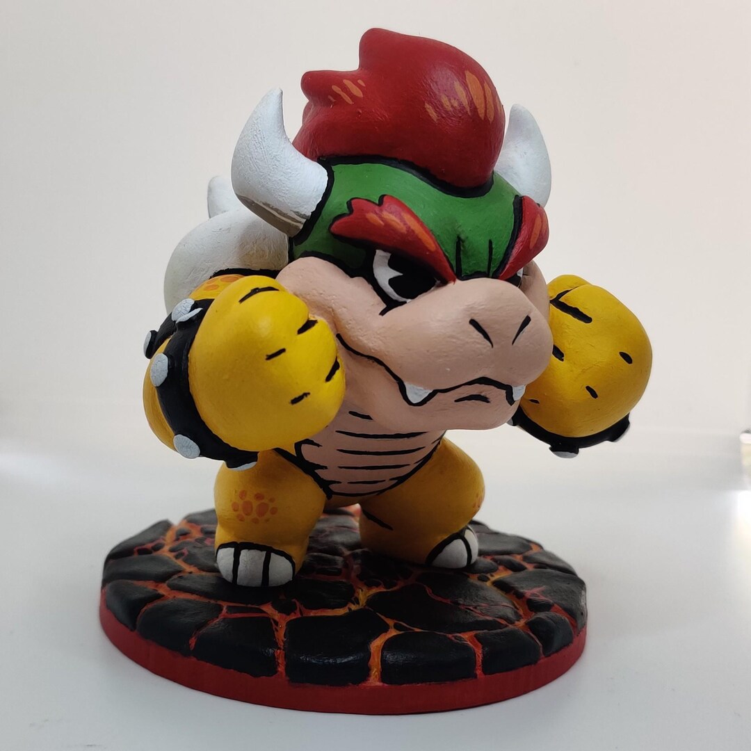 Chibi Bowser Polymer Clay Figurine - Etsy