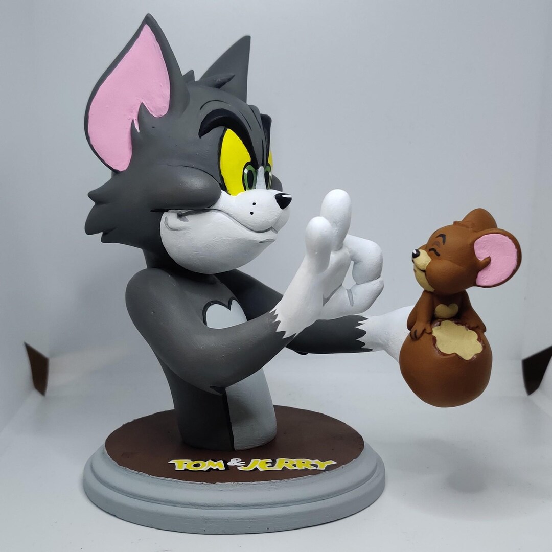 Tom and Jerry Polymer Clay Bust - Etsy