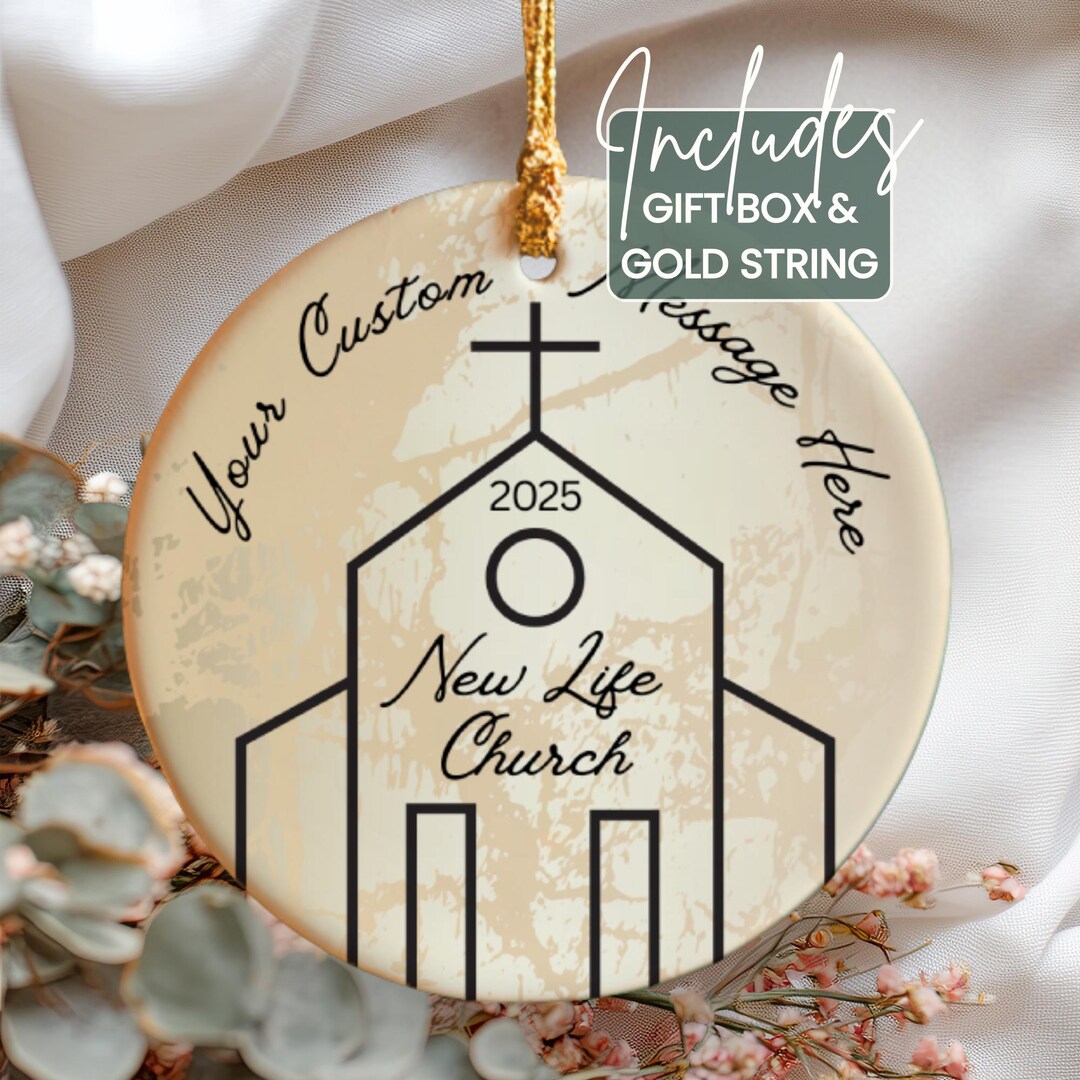 Personalized Church Congregation Ornament | Custom Religious Keepsake ...