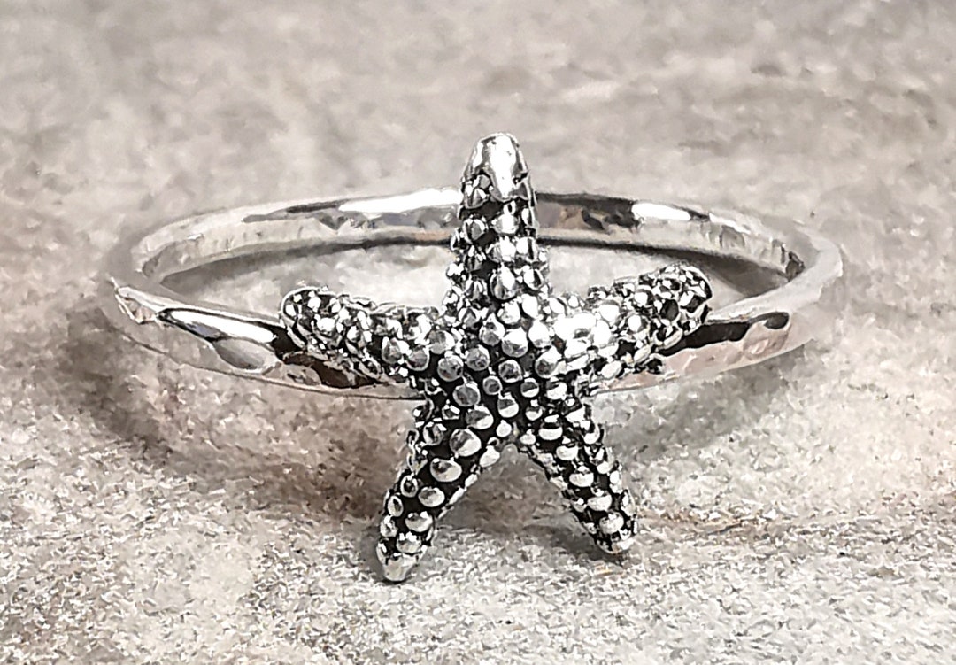 Sterling Silver Starfish Ring Minimalistic Ring, Modern Contemporary - Etsy