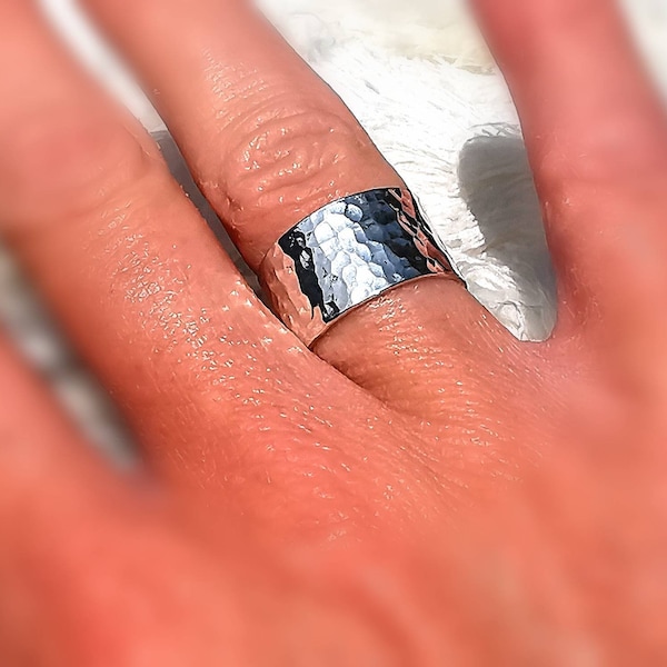 Chunky Silver Ring - Etsy UK