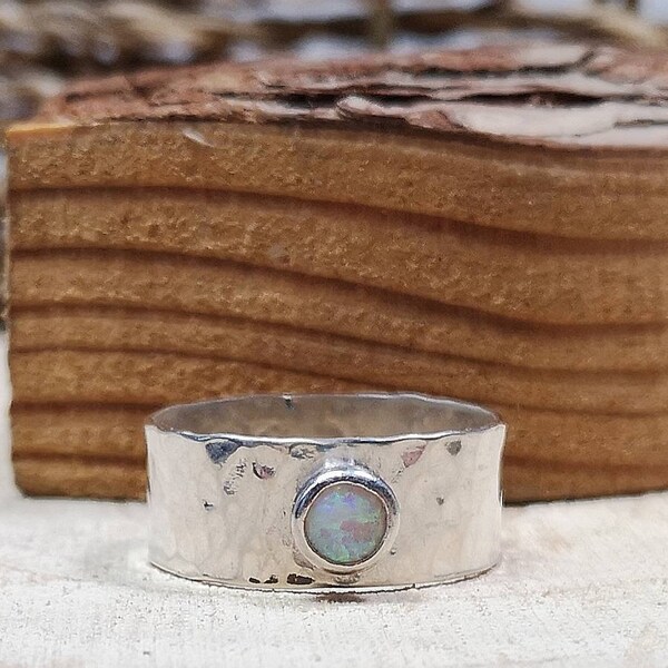 Silver Opal Ring - Etsy