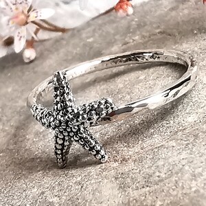 Sterling Silver Starfish Ring Minimalistic Ring, Modern Contemporary - Etsy