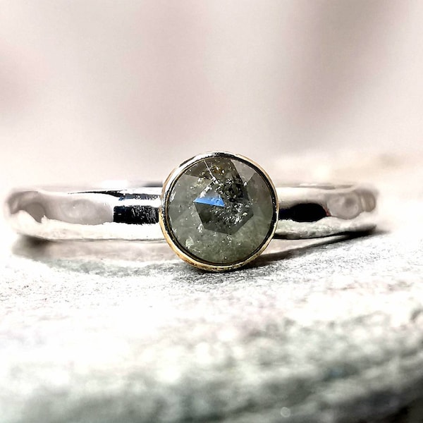 Raw Diamond Ring - Etsy UK