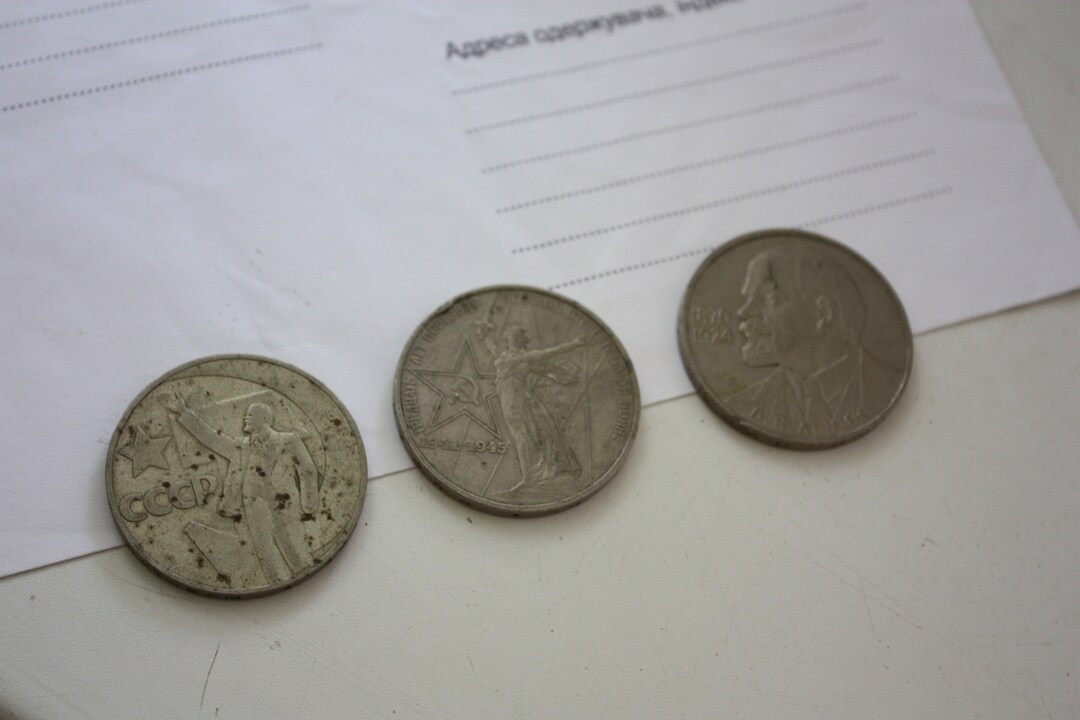 Set of 3 Soviet Coins, 1 Ruble Collectable Coin, USSR Collectable ...