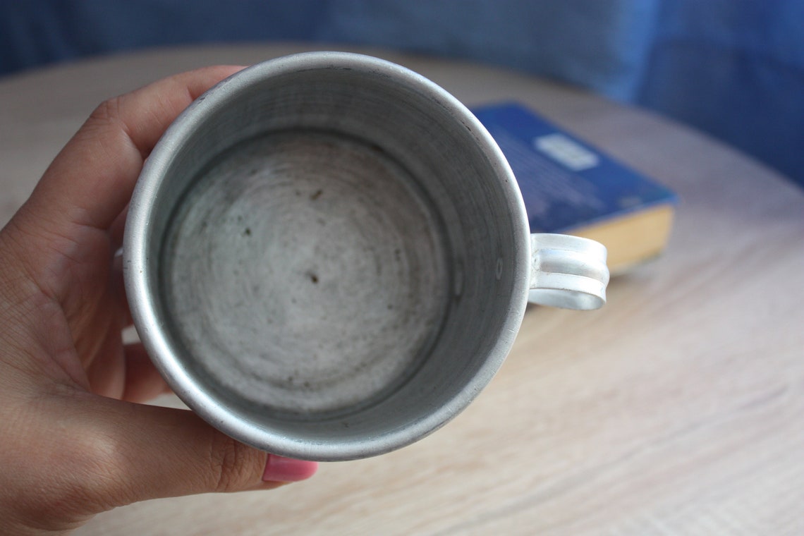 Aluminum mug Vintage military cup Made in USSR Rustic home | Etsy