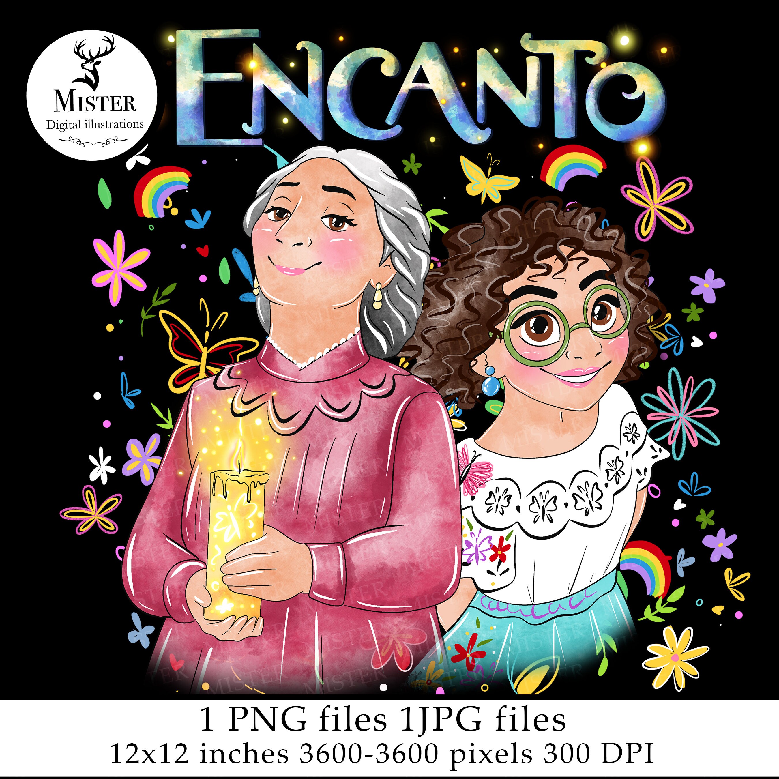 Embellishments Craft Supplies & Tools Encanto watercolor clip art ...