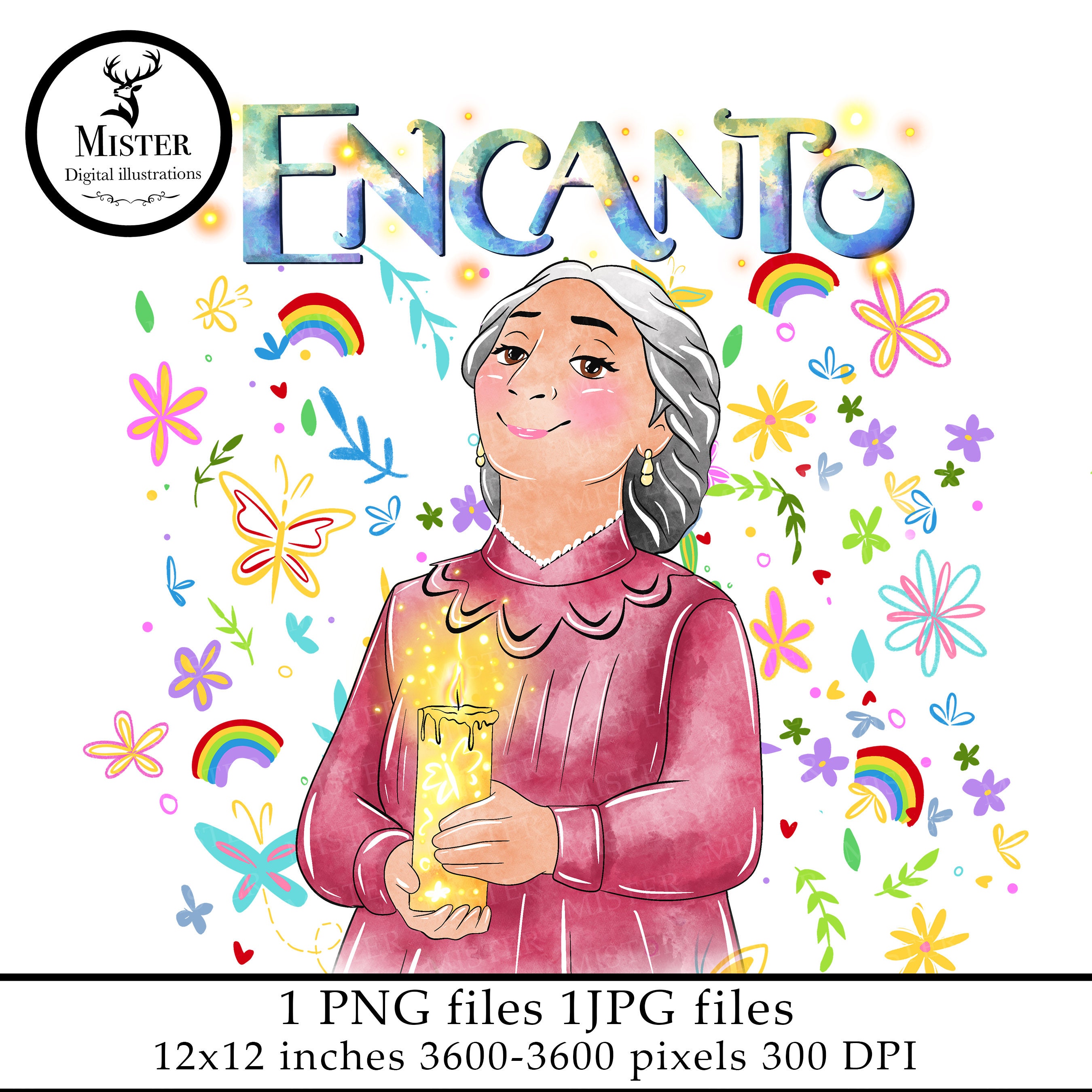 Embellishments Craft Supplies & Tools Encanto watercolor clip art ...