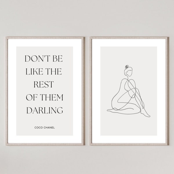 Coco Chanel Wall Art - Etsy