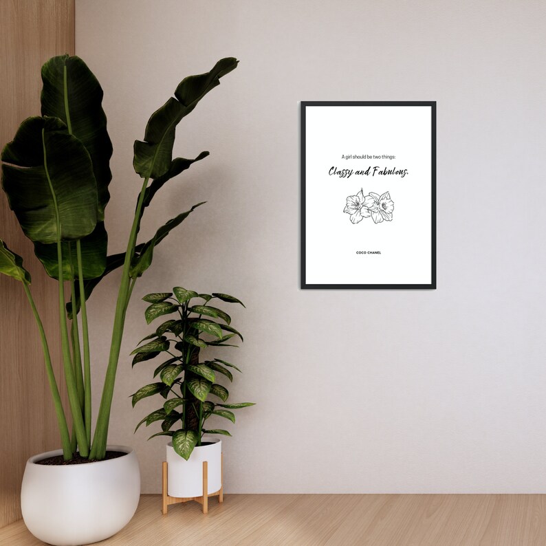 Coco Chanel Fashion Quotes Poster, Glam and Chic, Inspirational Quotes ...