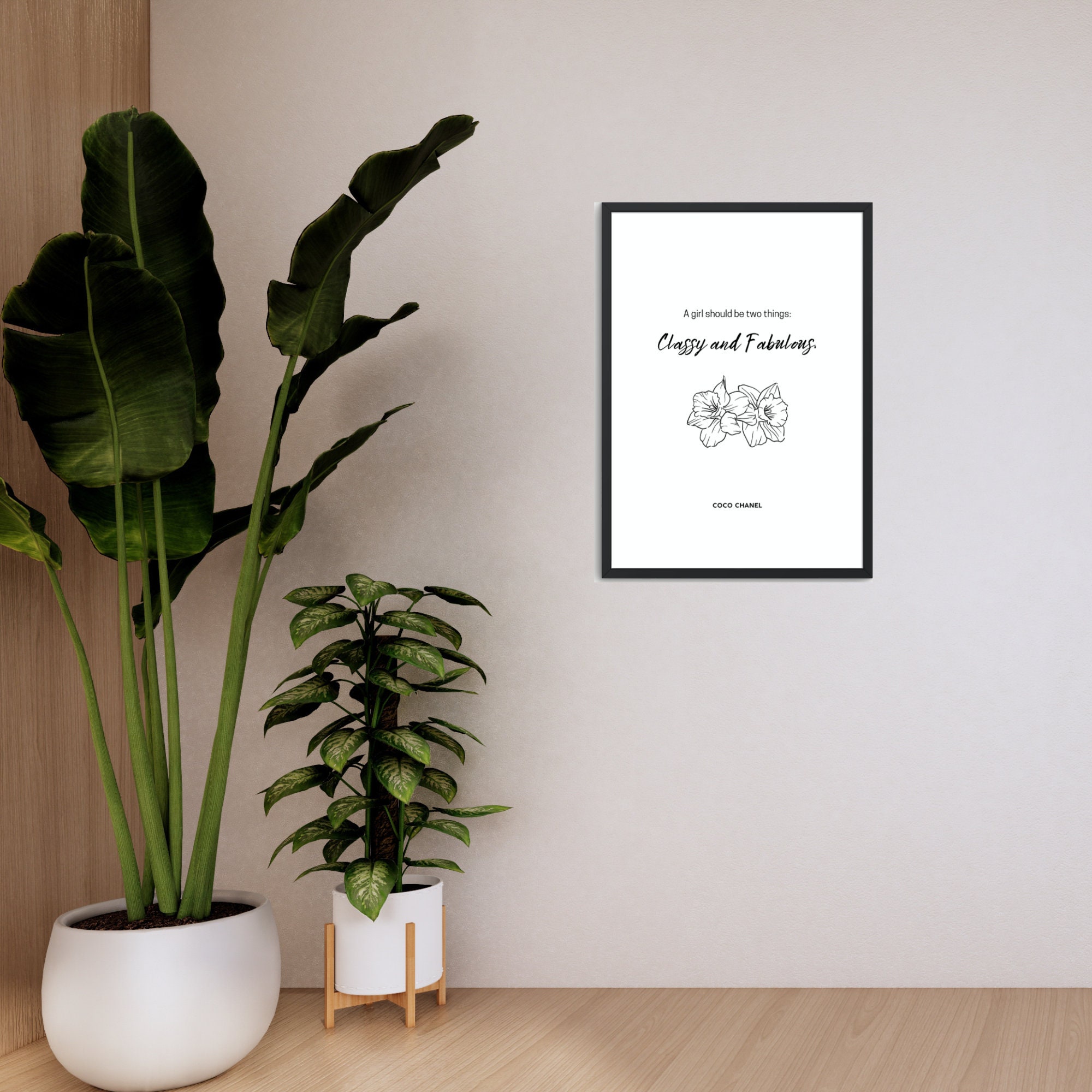 Coco Chanel Fashion Quotes Poster, Glam and Chic, Inspirational Quotes ...