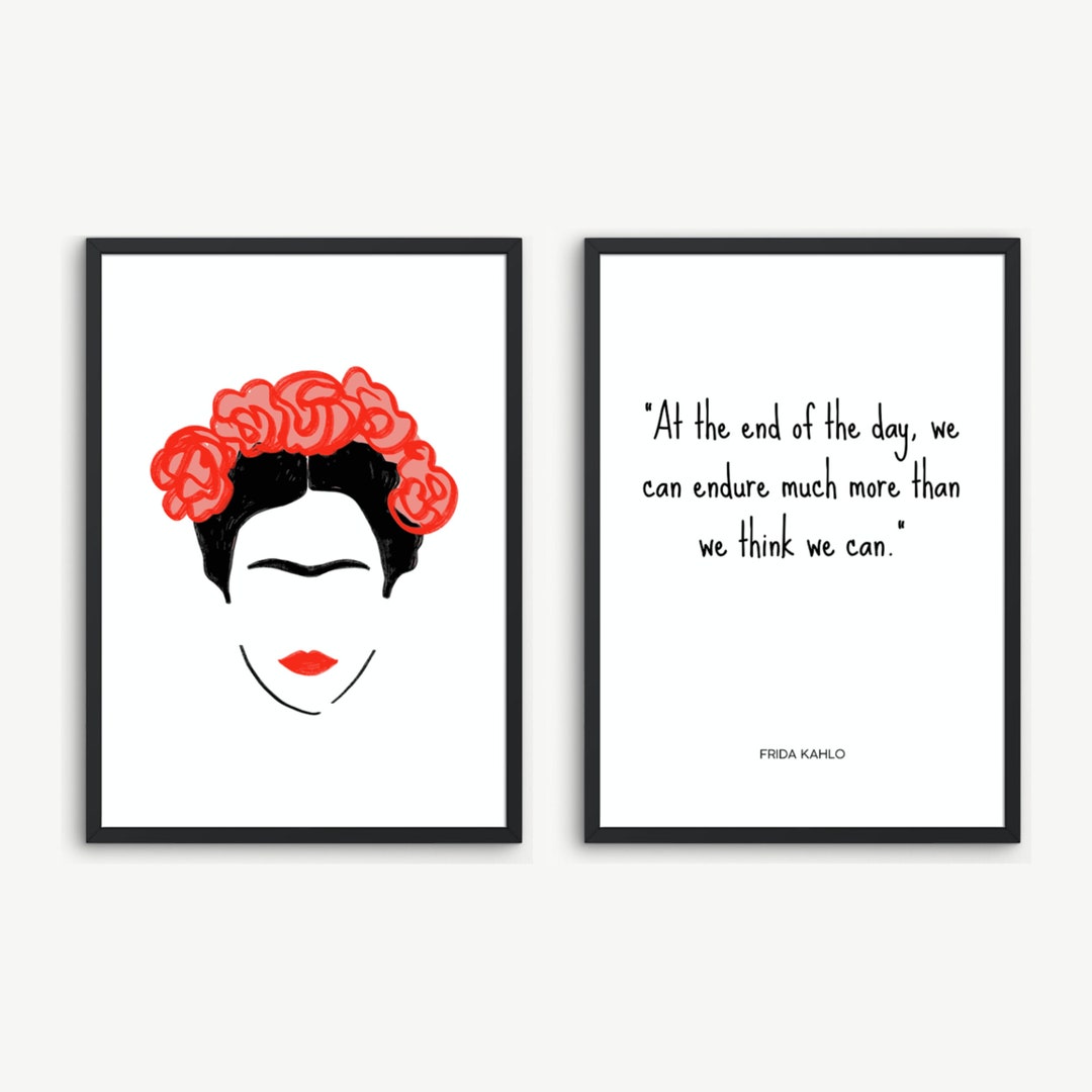 Frida Kahlo Quote Wall Print. 2 Digital Prints. Home Decoration ...