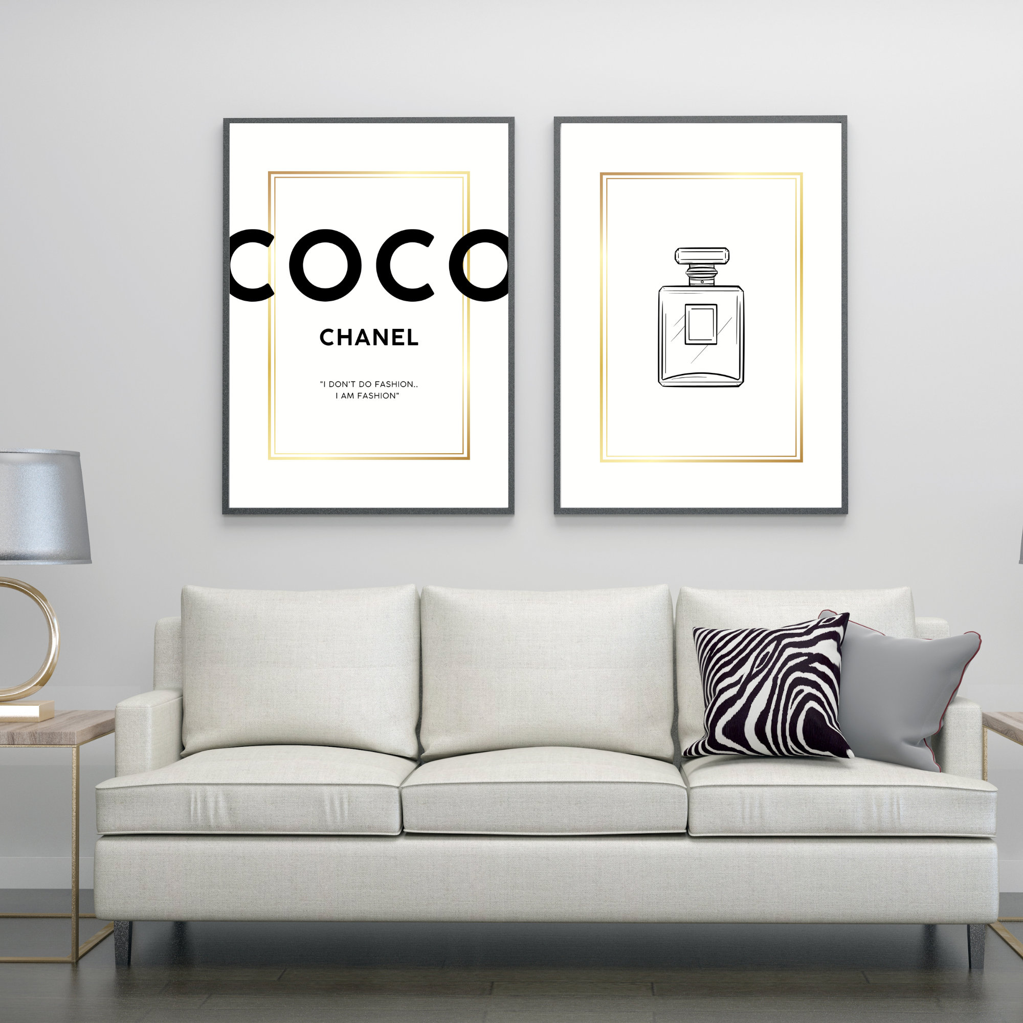 Coco Chanel Wall Print. I Don't Do Fashion, I Am Fashion. Coco Chanel ...