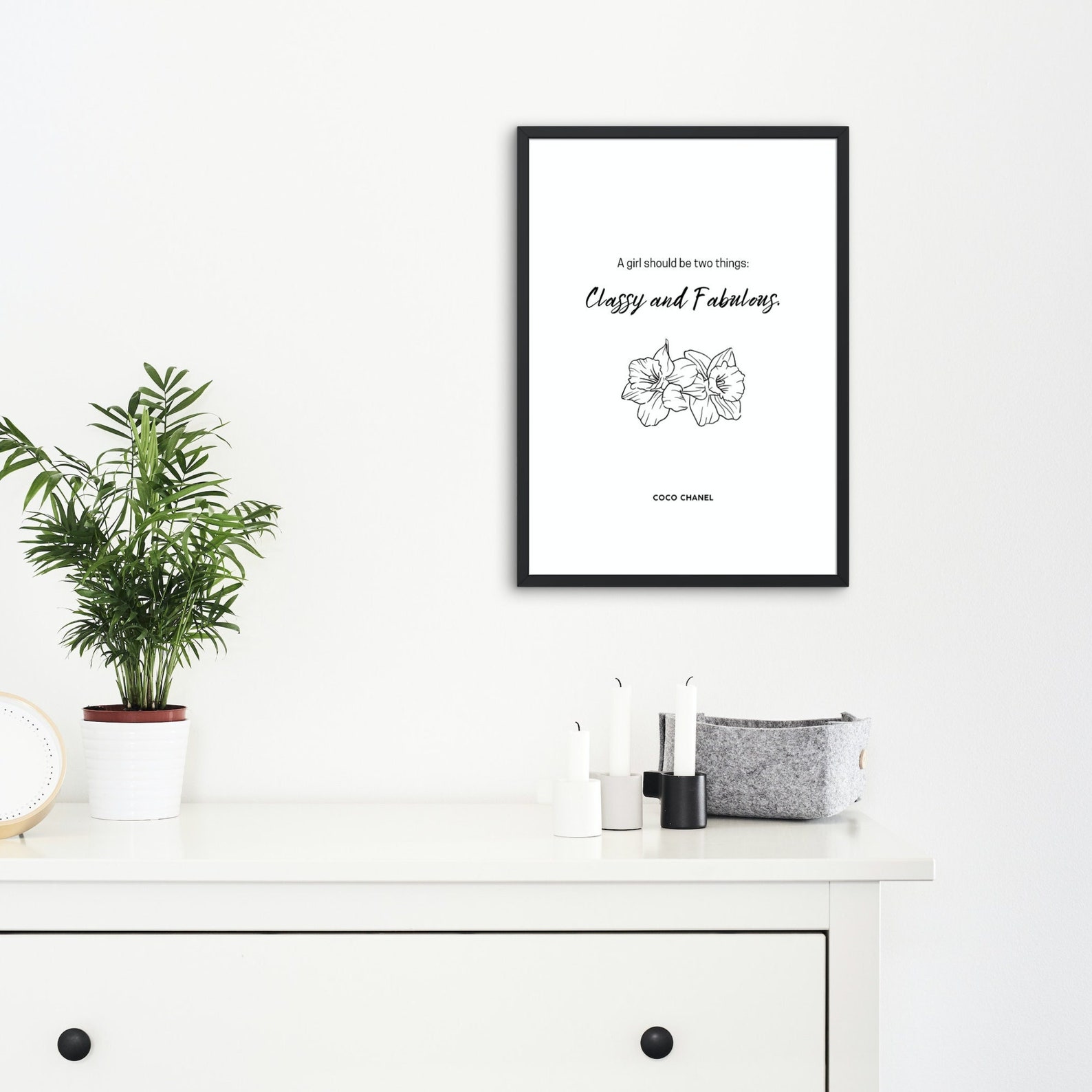 Coco Chanel Fashion Quotes Poster, Glam and Chic, Inspirational Quotes ...