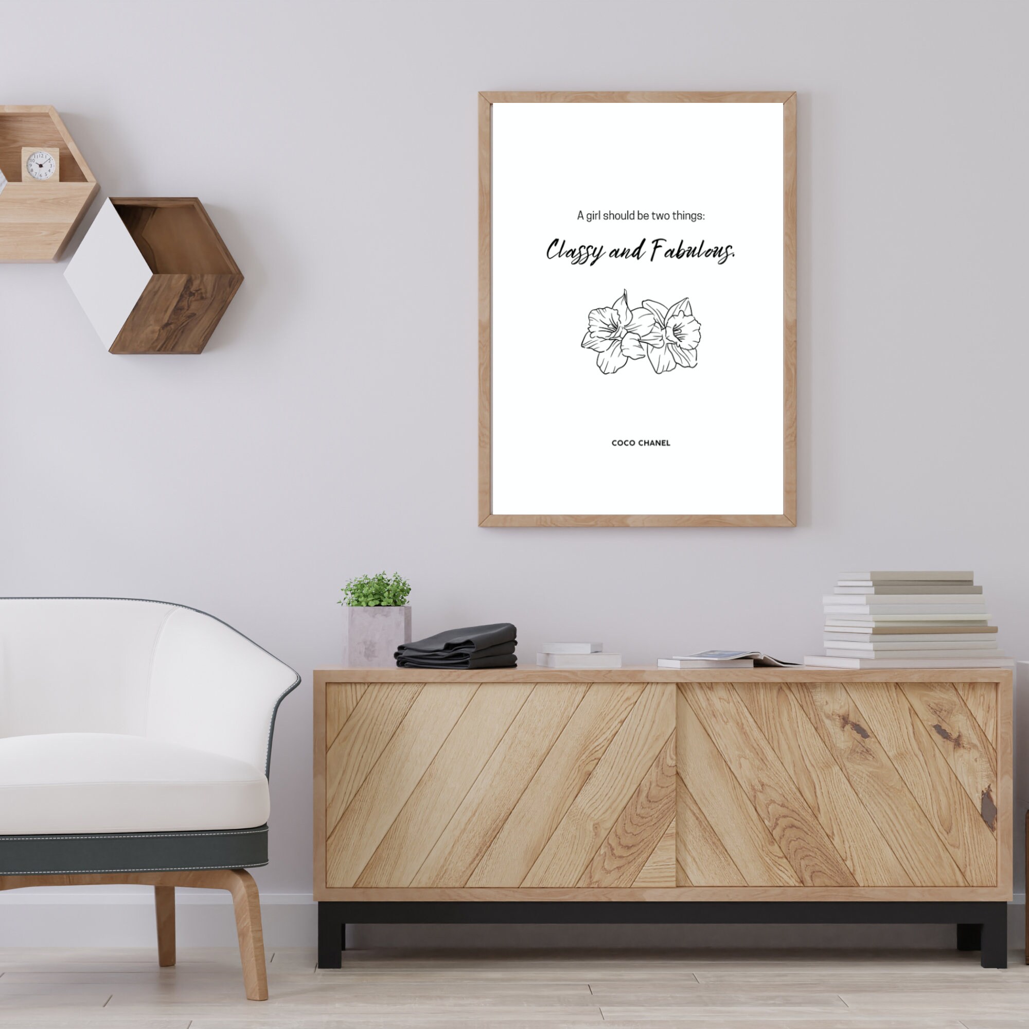 Coco Chanel Fashion Quotes Poster Glam and Chic - Etsy