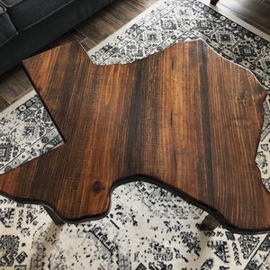 Rustic Texas Coffee Table. USA. Lone Star Flag Industrial America Table ...