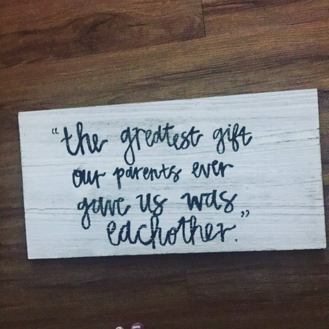 A Siblings Love Quote Sign - Etsy