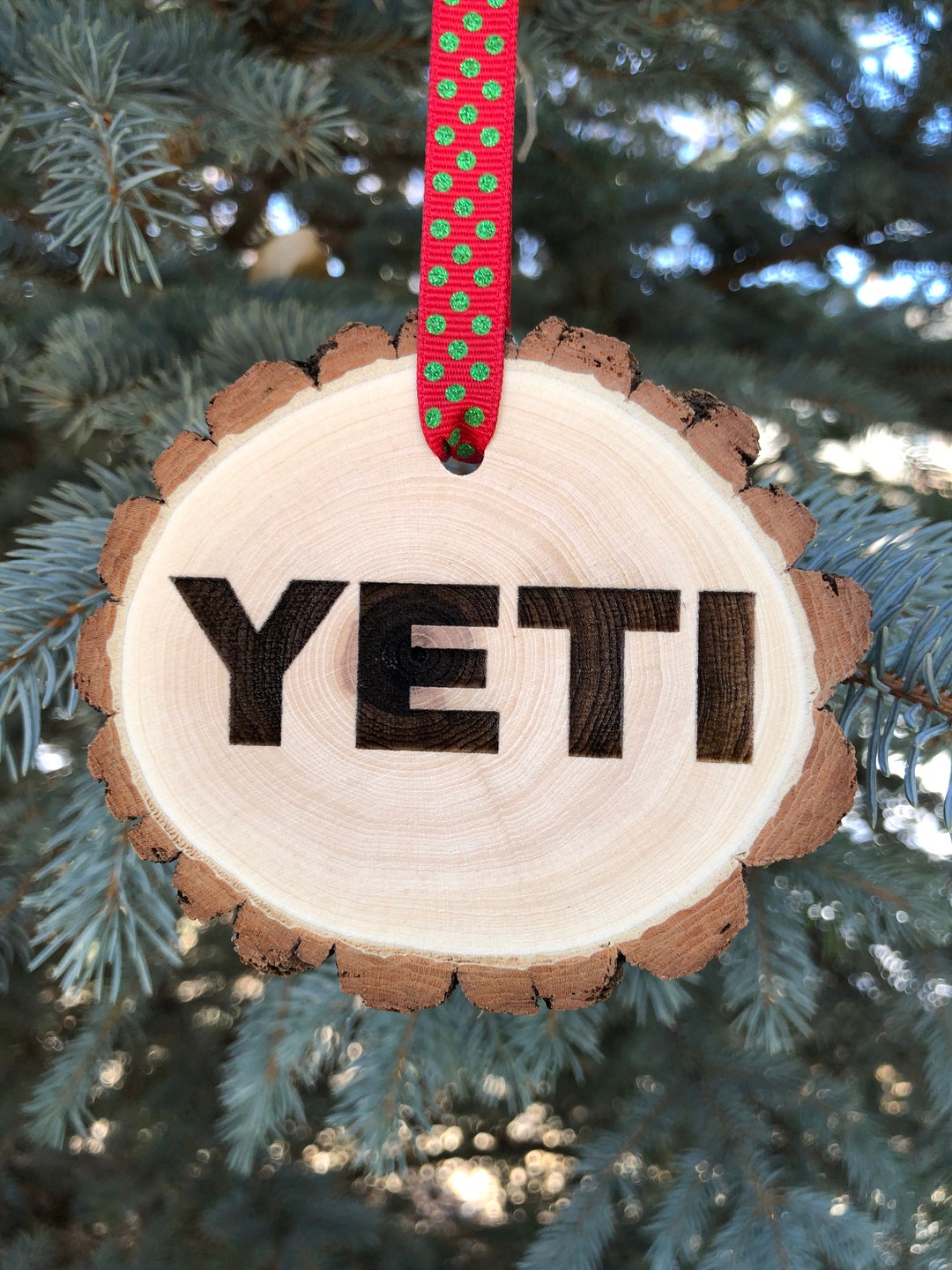 Wooden Christmas Ornament Yeti, Ice Chest, Cooler, Fishing, Tundra ...