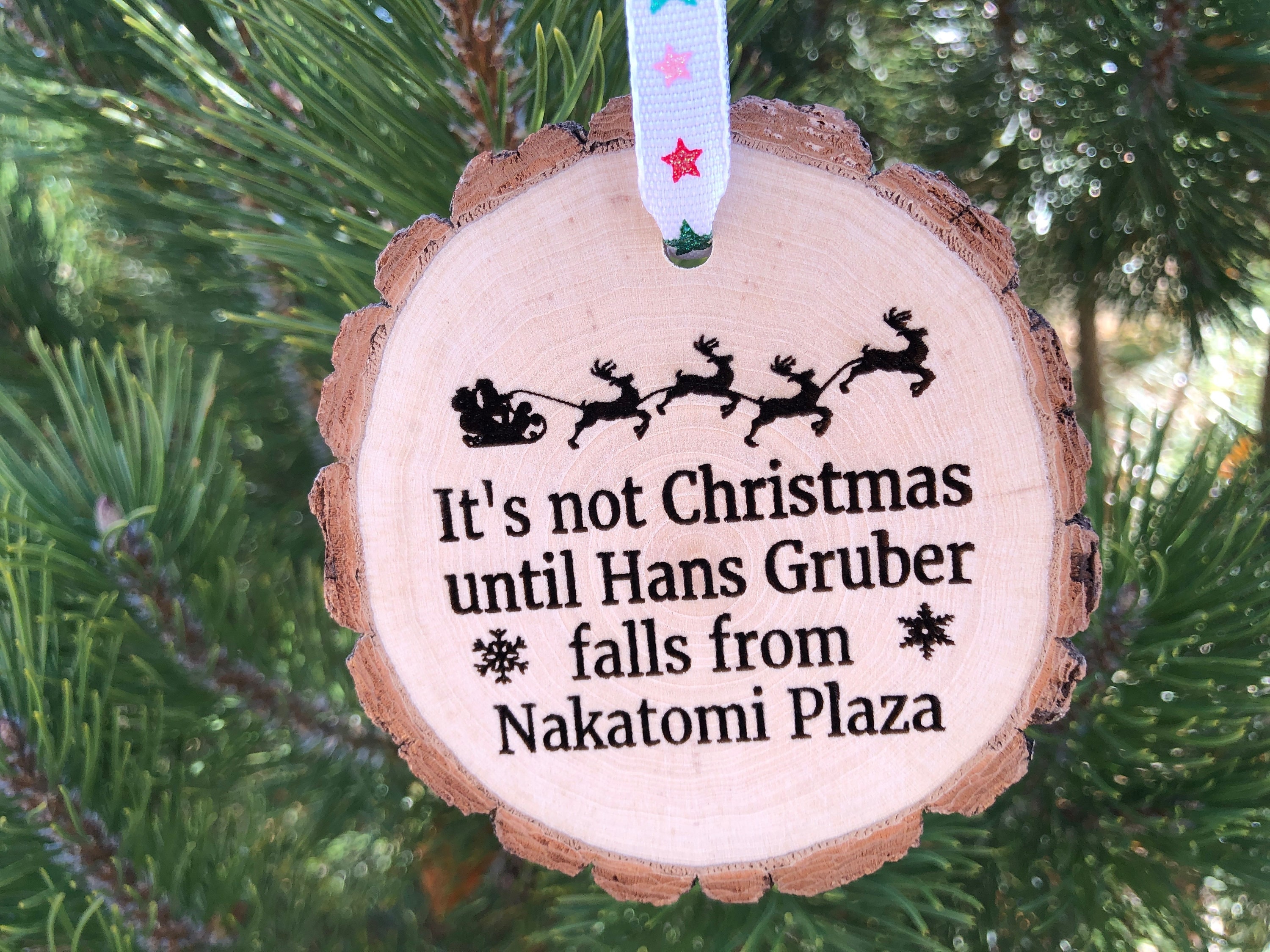 It's Not Christmas Die Hard Wooden Slice Ornament 2020 - Etsy