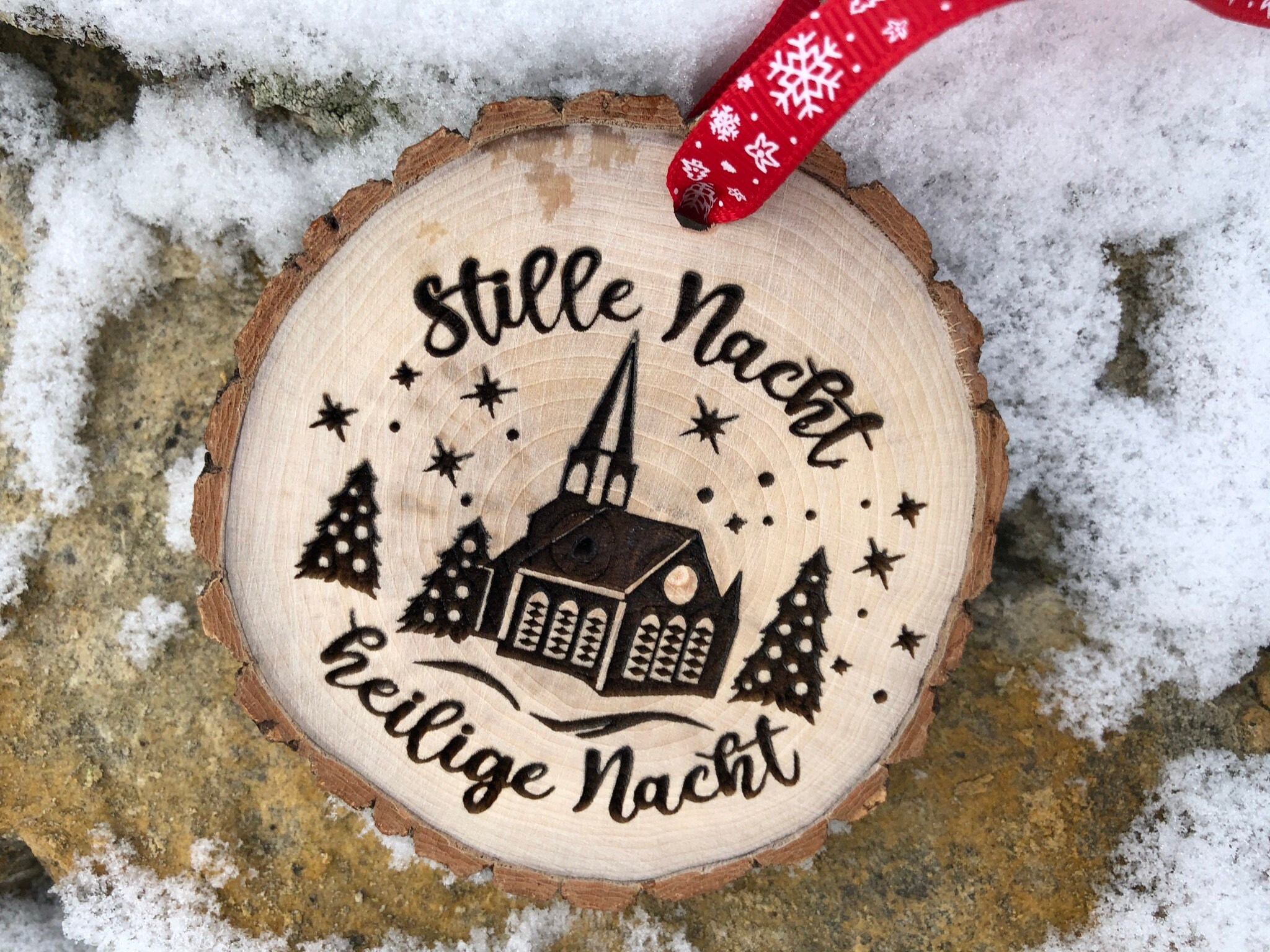 Stille Nacht Heilige Nacht Wooden German Christmas Ornament | Etsy